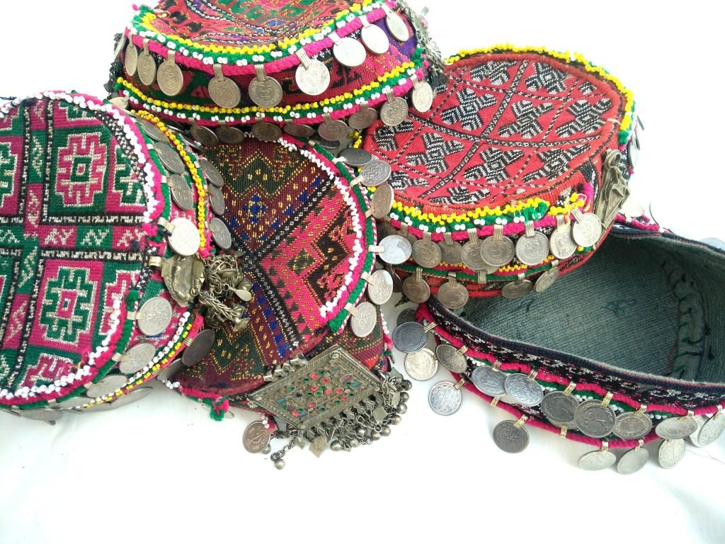 Tribal Old Caps With Accessories