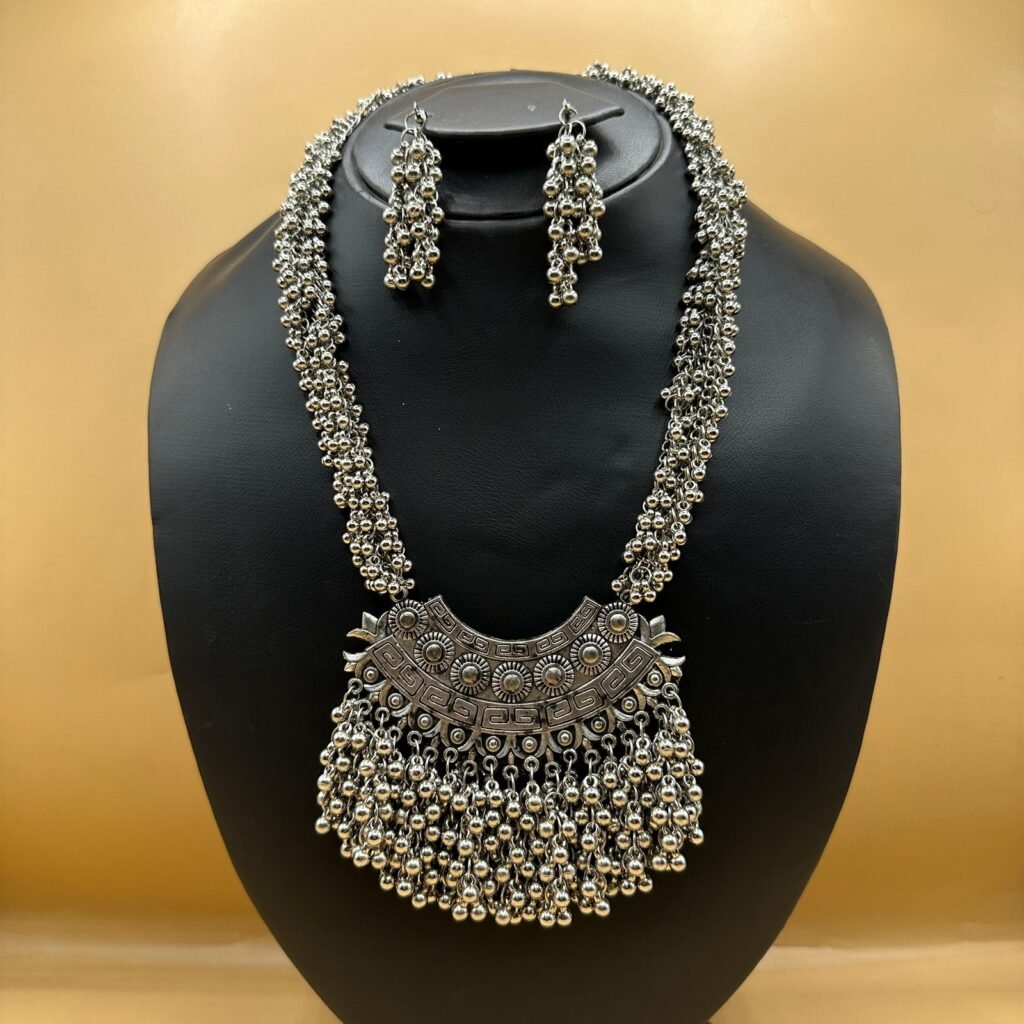 Indian Traditional Long Mala Set With Bells - Wholesale Kuchi Jewels